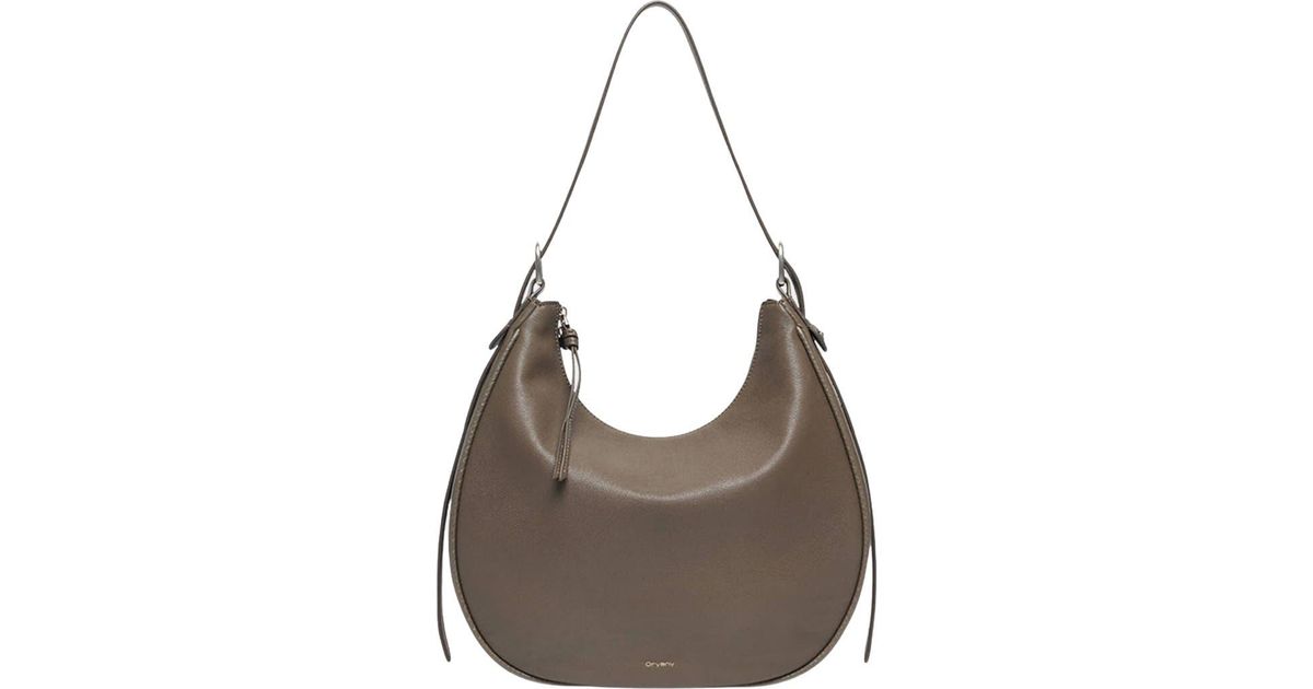 orYANY Lauren Leather Shoulder Bag in Gray | Lyst