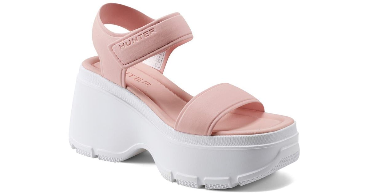 HUNTER Abel Platform Sandal in Gray | Lyst