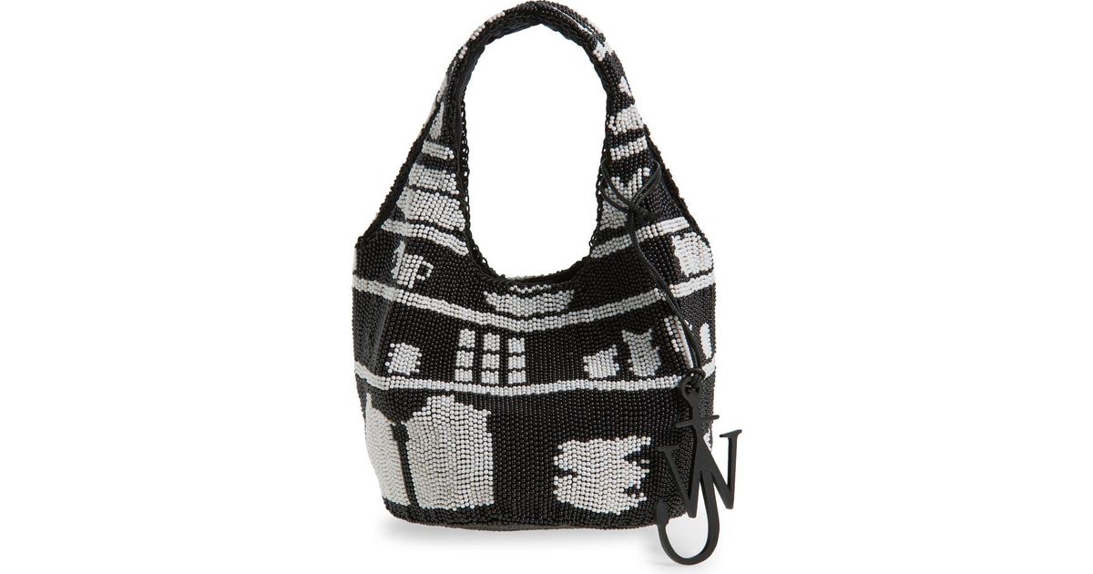 JW Anderson Mini Beaded Shopper Bag in Black | Lyst