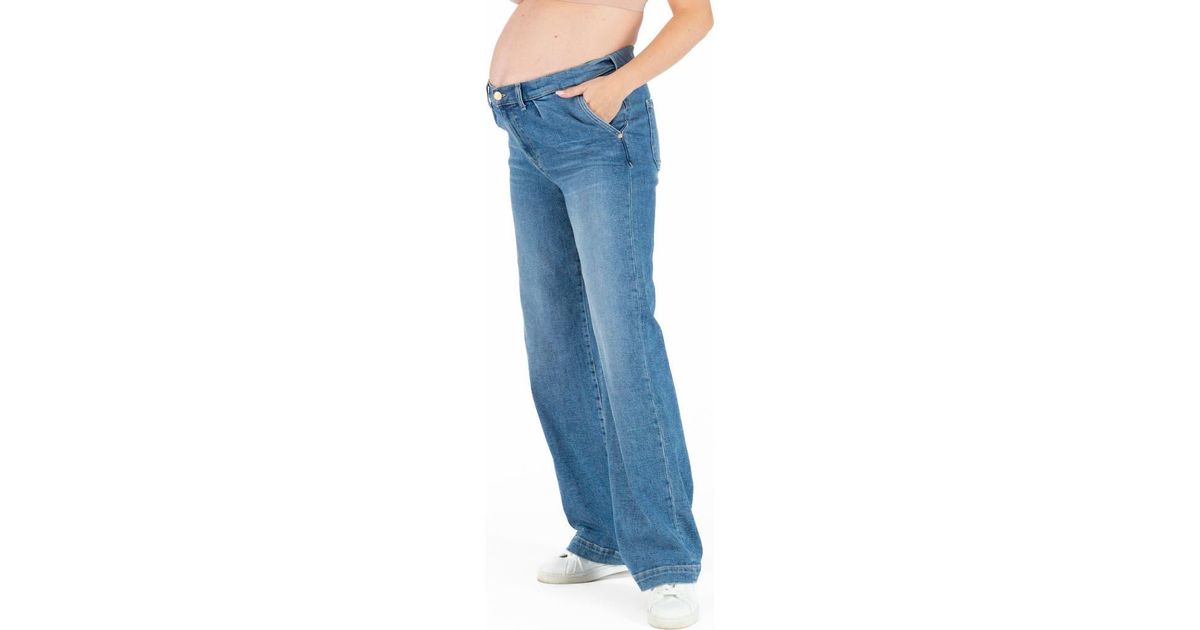Cache Coeur Kelly Wide Leg Maternity And Post Partum Jeans in Blue | Lyst