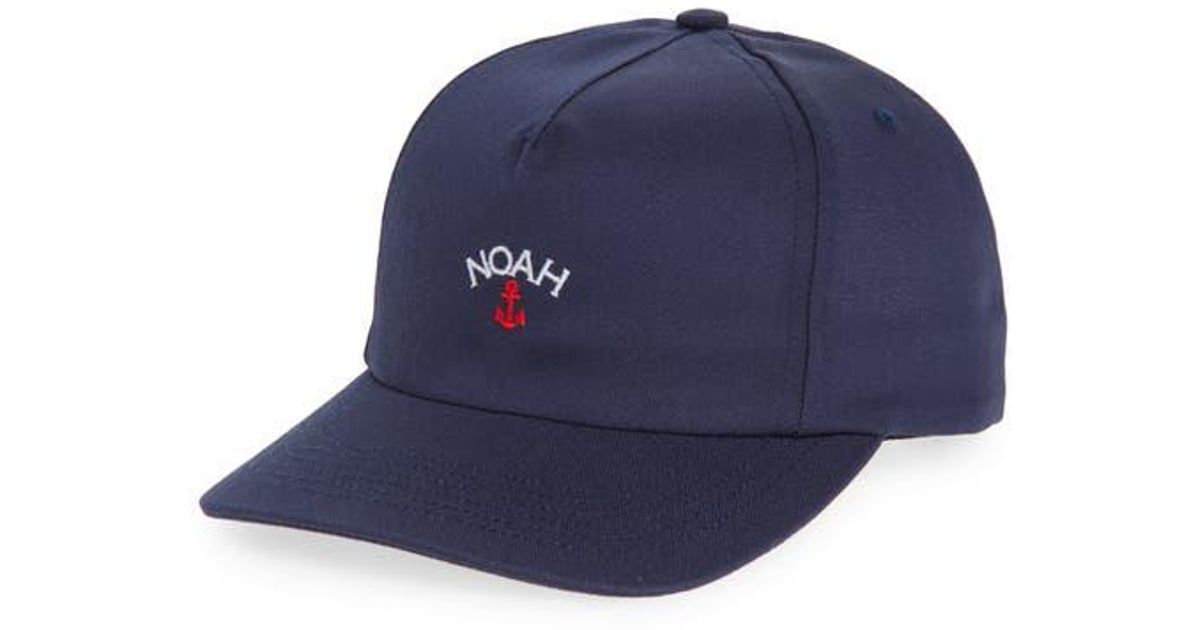 Noah Anchor Logo Baseball Cap in Blue for Men | Lyst