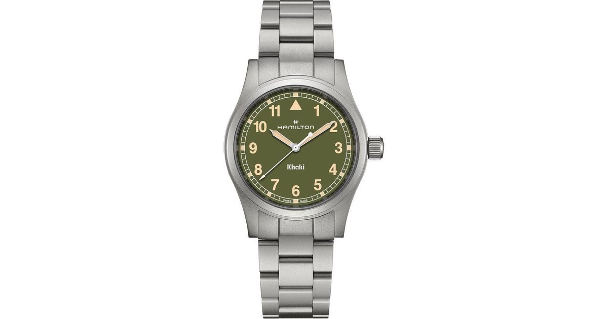 Hamilton Khaki Field Bracelet Watch, 38Mm in Gray for Men | Lyst