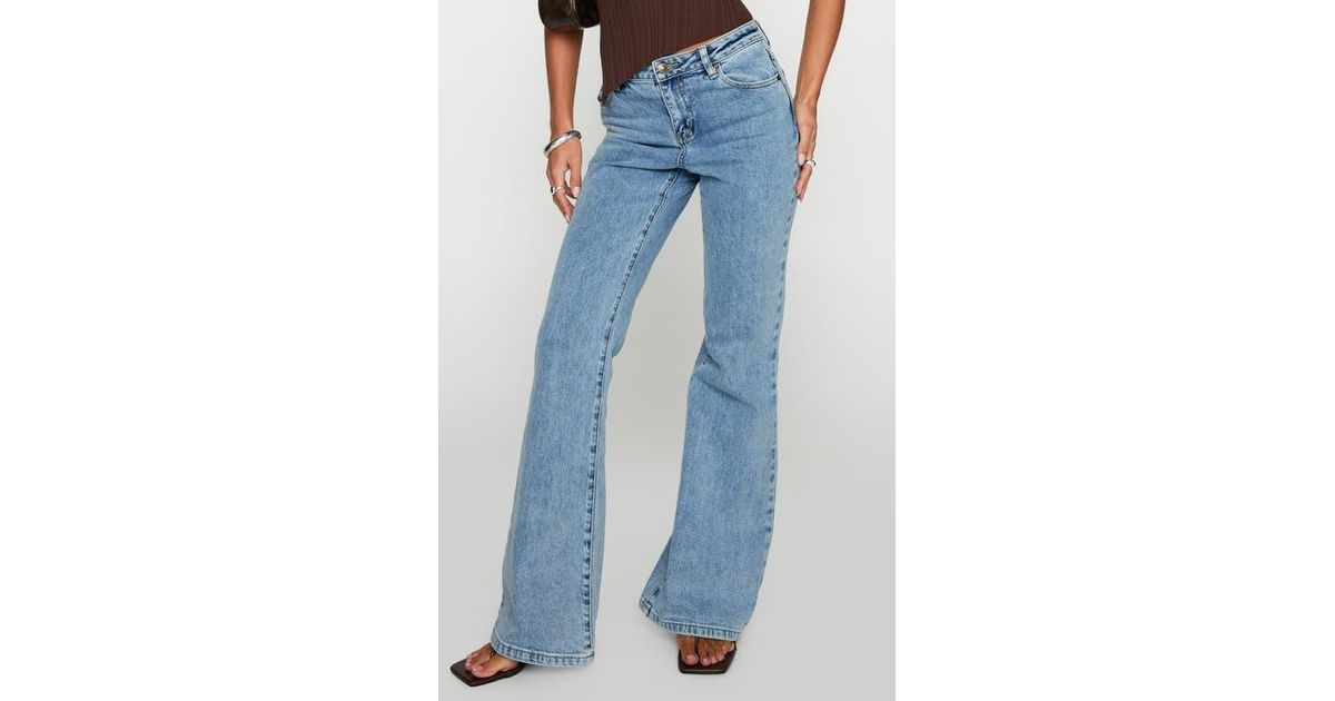 Princess Polly Magic Mirror Mid Rise Bootcut Jeans in Blue | Lyst