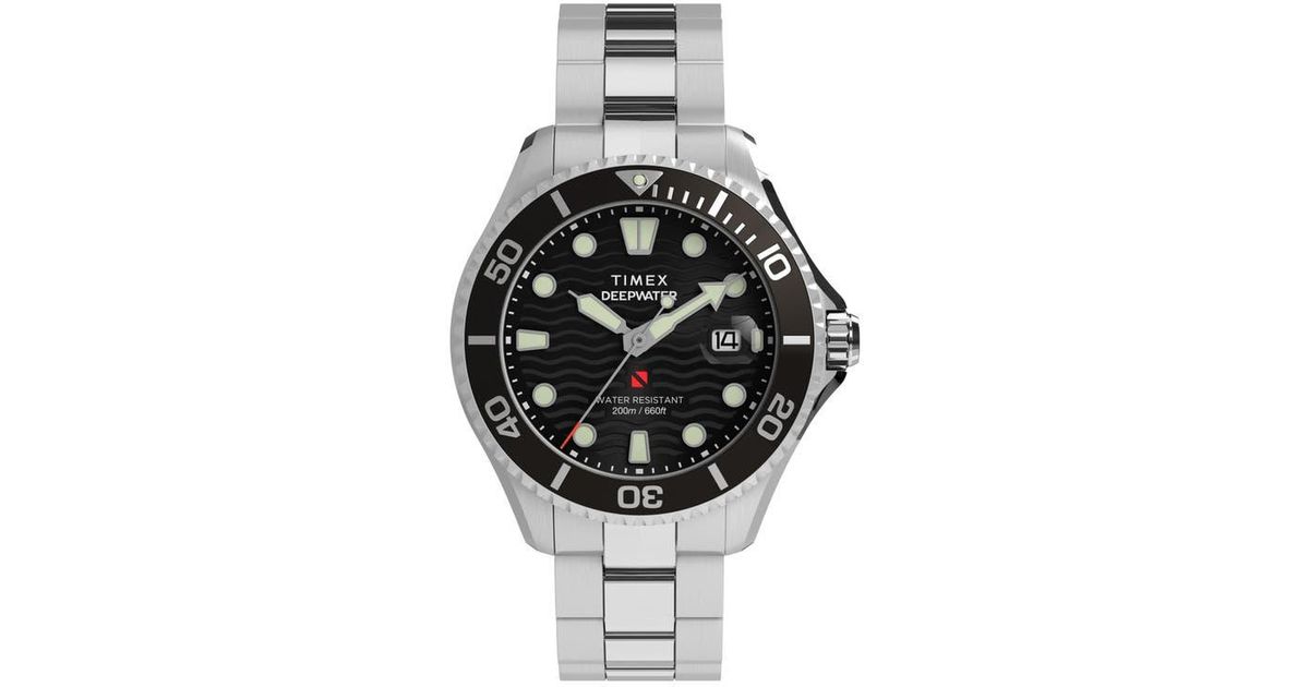 Timex Deepwater Meridian 200 Bracelet Watch, 44Mm in Gray for Men | Lyst