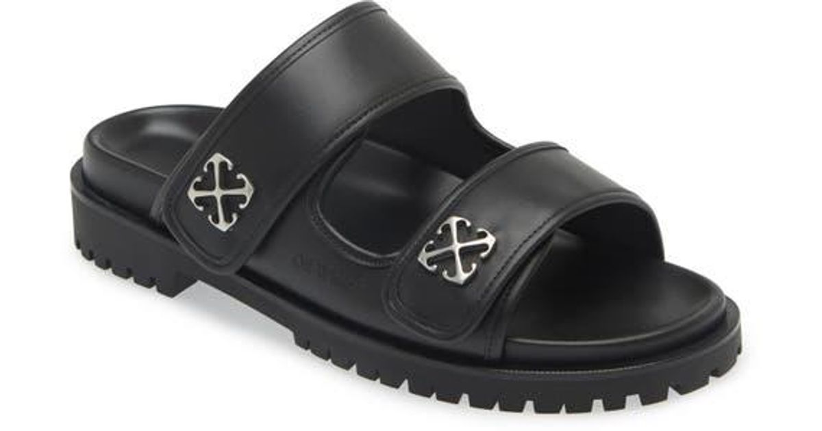 Off-White c/o Virgil Abloh Off- Arrow Slide Sandal in Black for Men | Lyst