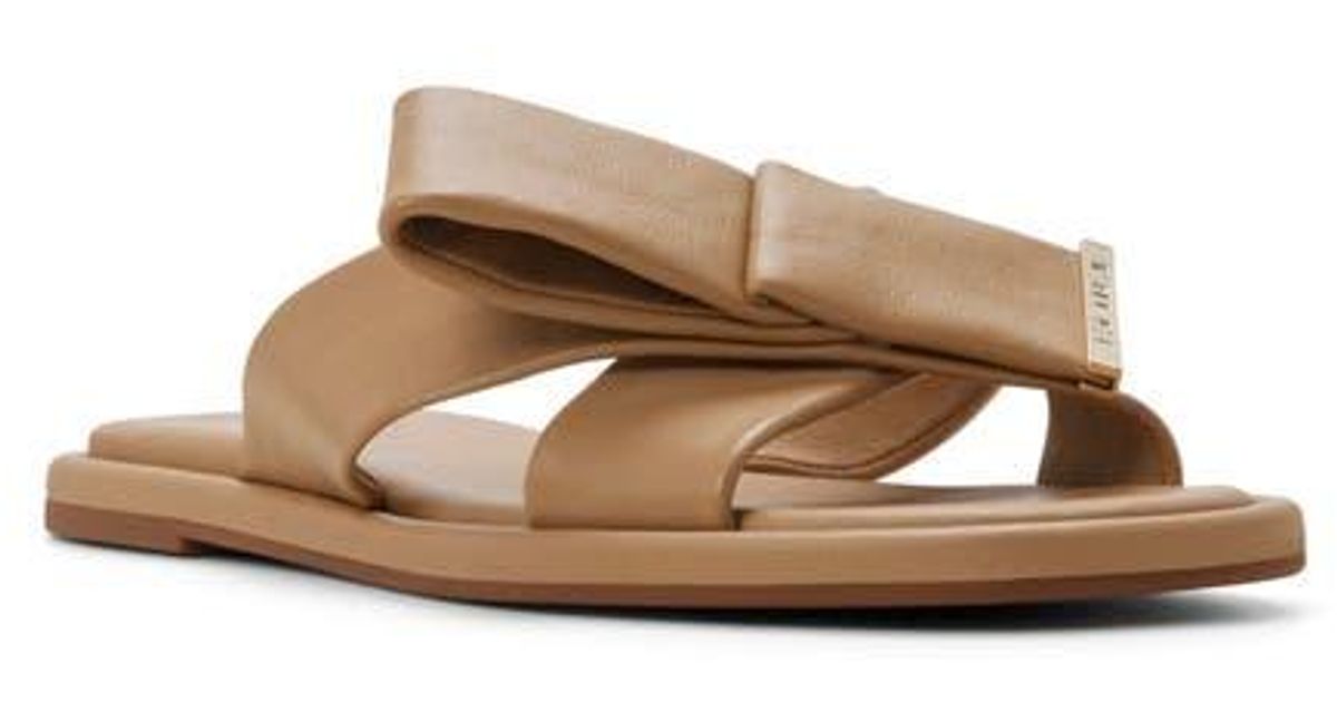 Ted Baker Spencer Slide Sandal in Brown | Lyst