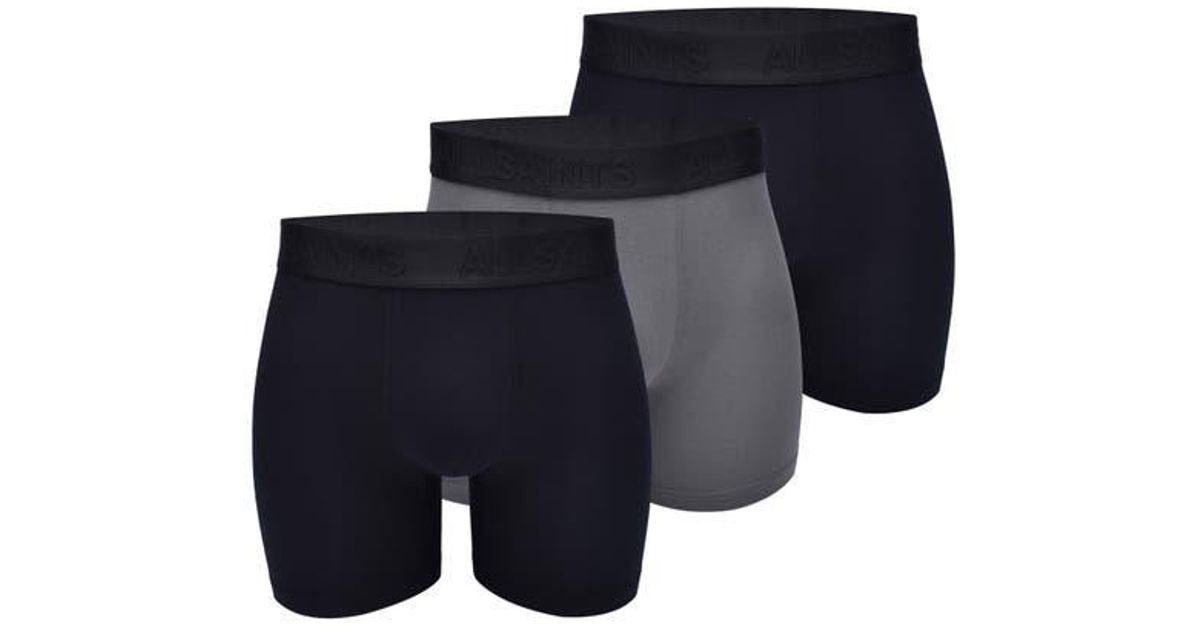 AllSaints Assorted 3-Pack 5-Inch Contour Pouch Boxer Briefs in Blue for ...