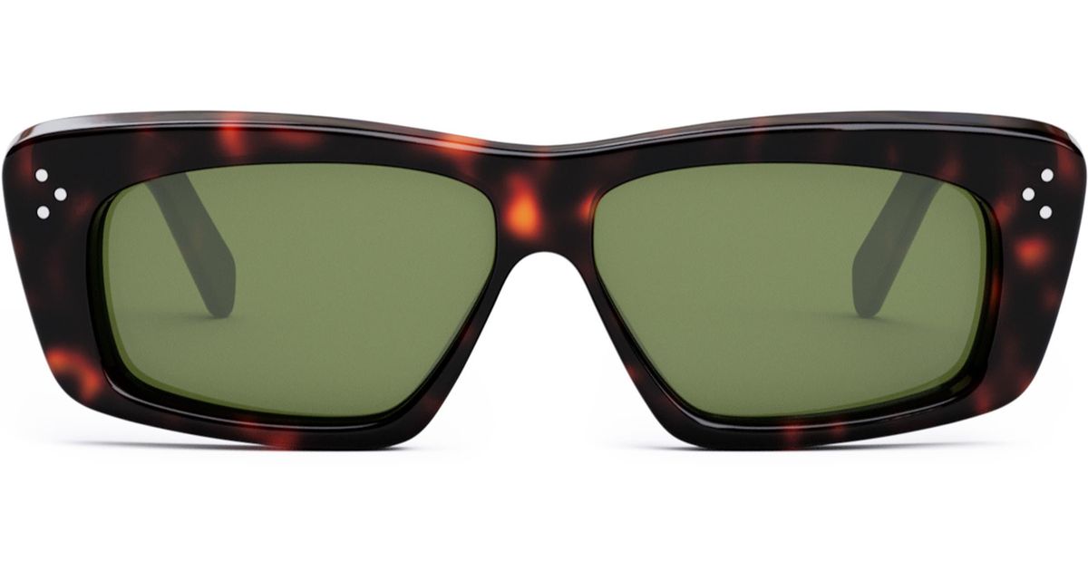 Celine Bold 3 Dots 57mm Rectangular Sunglasses In Green For Men Lyst