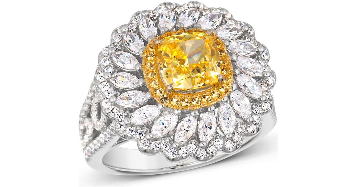 Anna Zuckerman La Maya Diamond Crystalline Ring in Metallic | Lyst