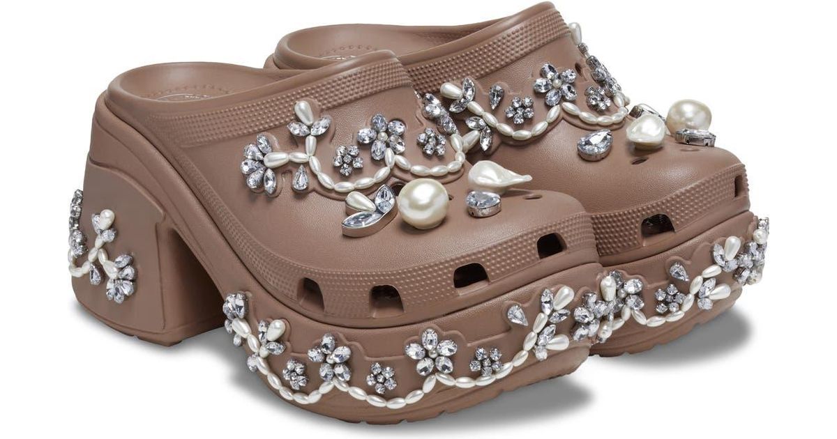 Crocs™ X Simone Rocha Siren Clog With Crystal & Faux Pearl Jibbitz in ...