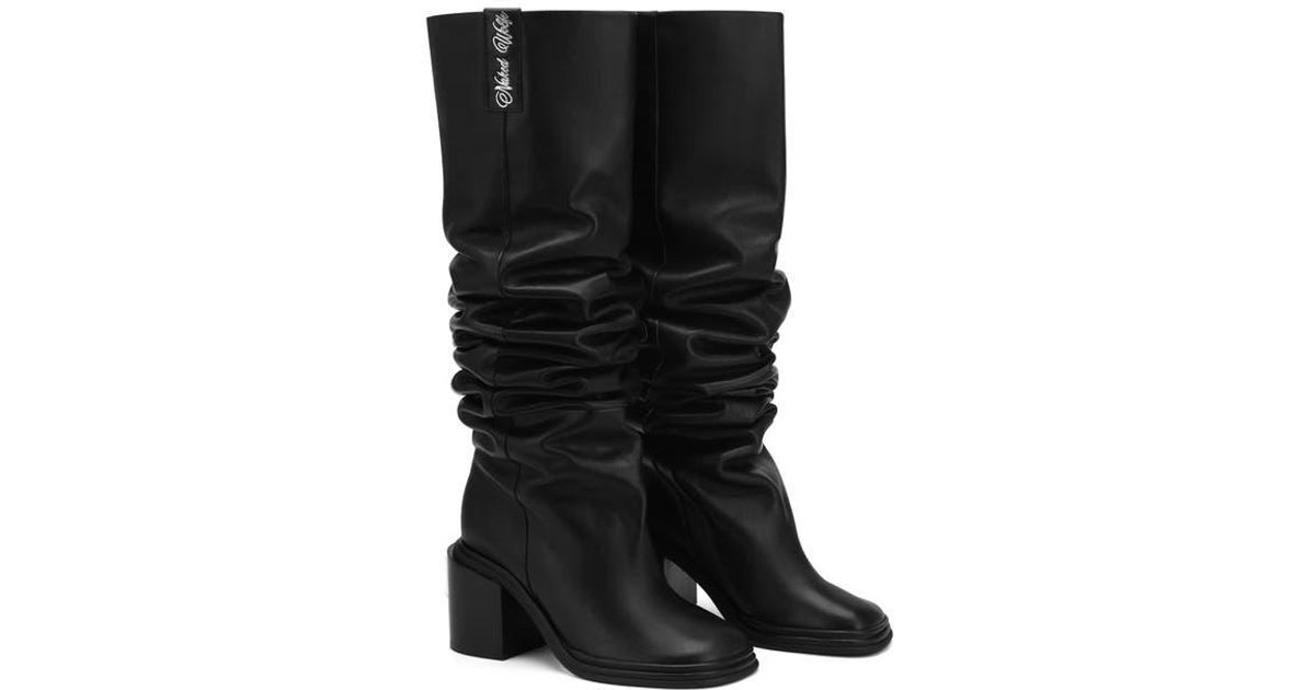 Naked Wolfe Nature Block Heel Tall Boot in Black | Lyst
