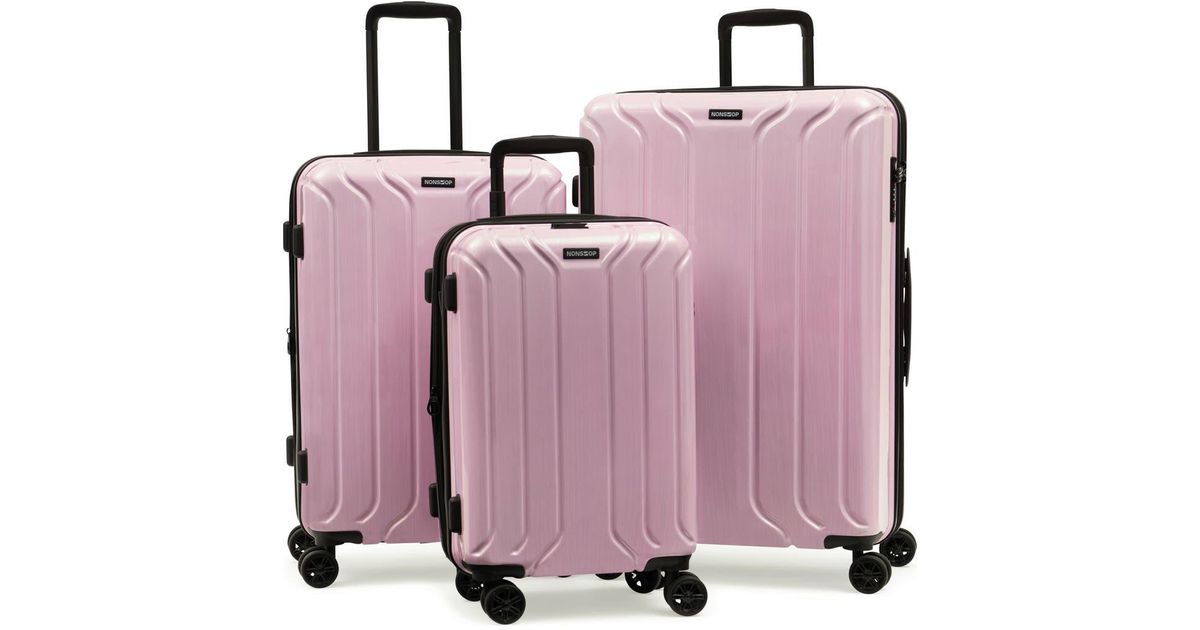 NONSTOP New York Elite Lightweight Expandable 3 Piece Spinner Luggage ...