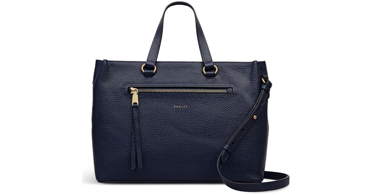 Radley Pickwick Ziptop Satchel Bag in Blue | Lyst