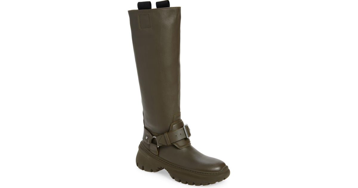 Burberry Stomp Tall Boot in Green | Lyst