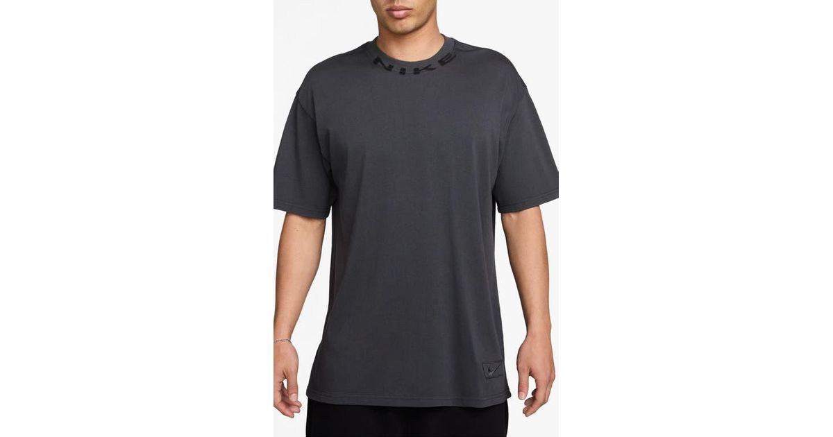 Nike Sportswear Collar Print T-Shirt in Black for Men | Lyst
