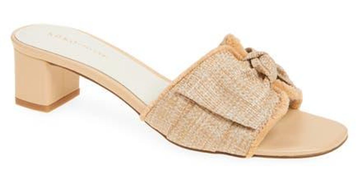 KOKO + PALENKI Samantha Raffia Slide Sandal in Natural | Lyst