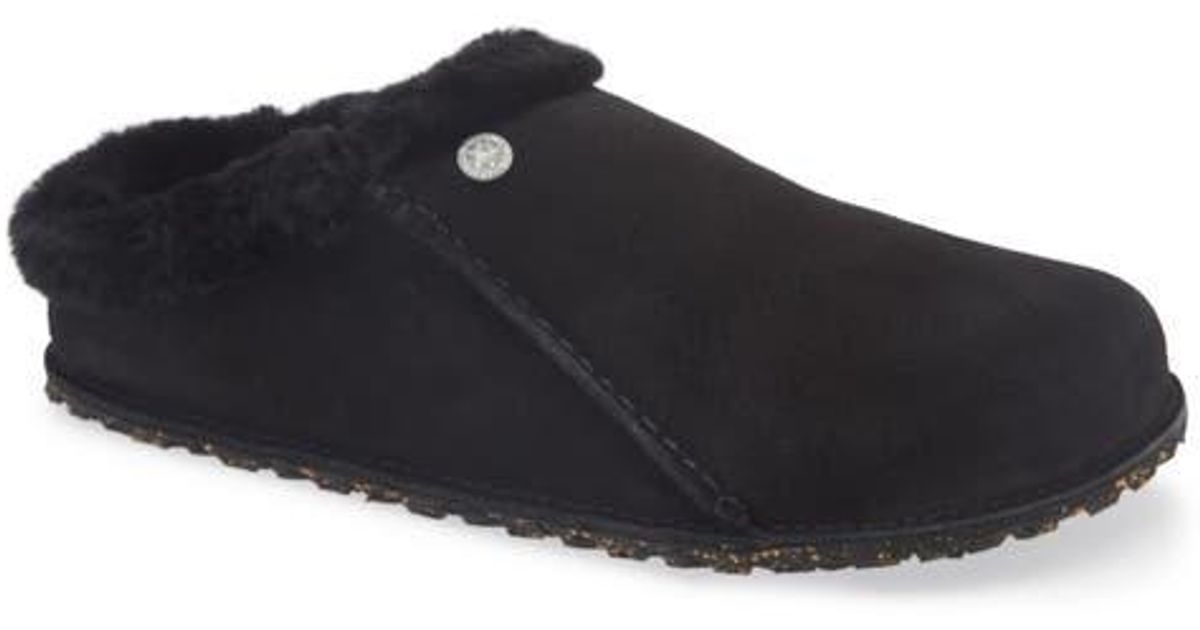 Birkenstock Zermatt Genuine Shearling Lined Slipper in Black for Men | Lyst