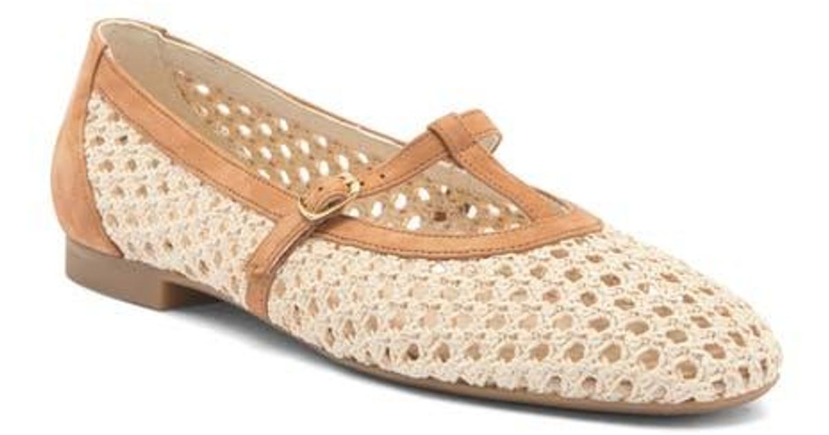 Paul Green Anabele Mary Jane Flat in Natural | Lyst