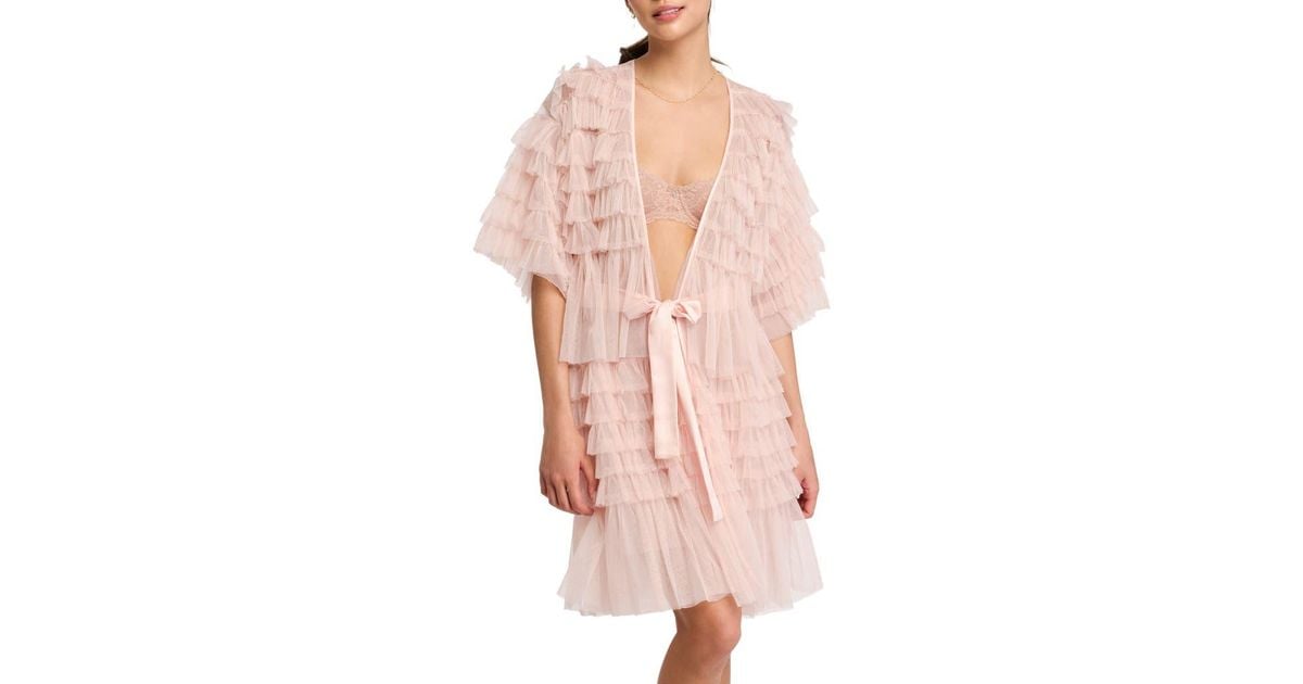 Rya Collection Froufrou Tulle Robe in Pink | Lyst