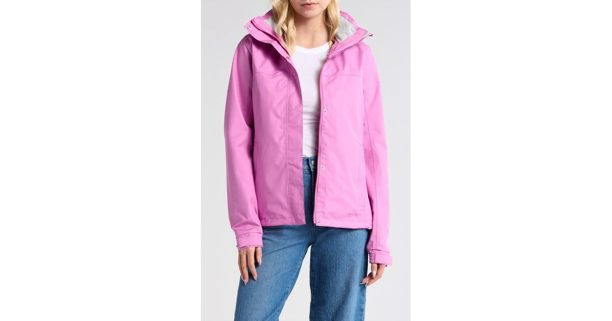 Helly Hansen Aden Waterproof Rain Jacket With Stowaway Hood in Pink | Lyst