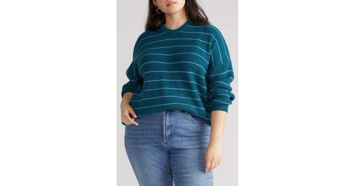 UNIVERSAL STANDARD Bruno Stripe Rib Sweater in Blue | Lyst