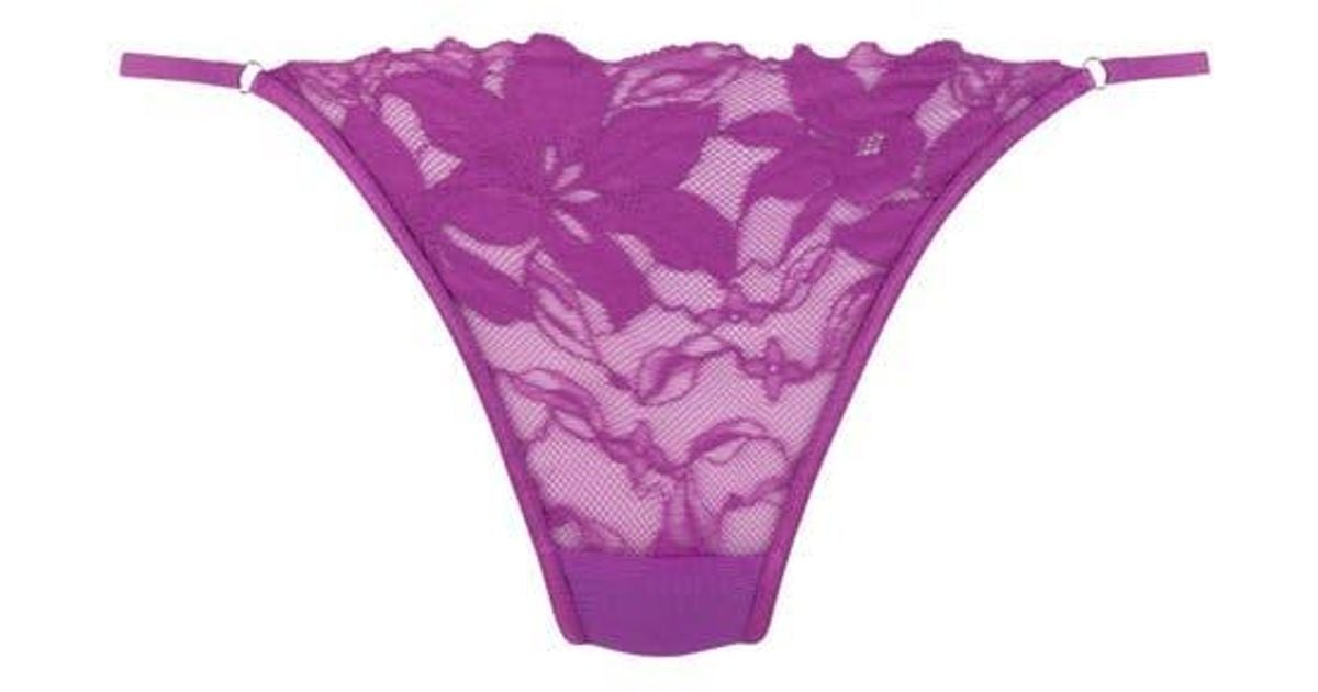 Hunkemöller Ingrid Embroidered Mesh G-String in Purple | Lyst