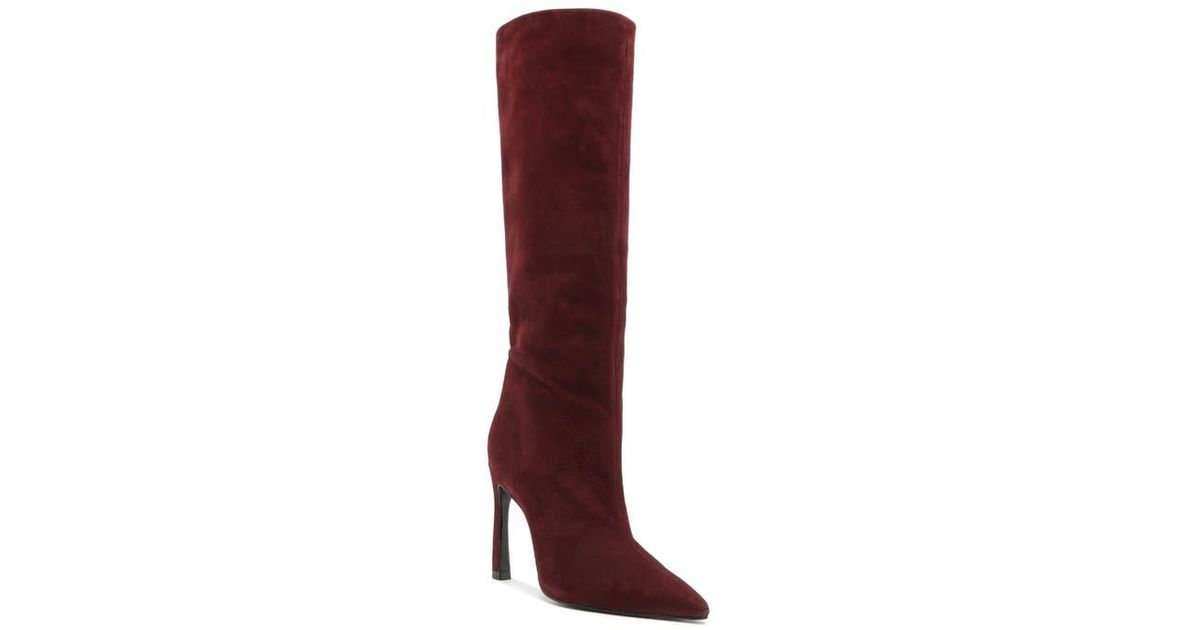 SCHUTZ SHOES Cate Curve Knee High Boot in Red | Lyst