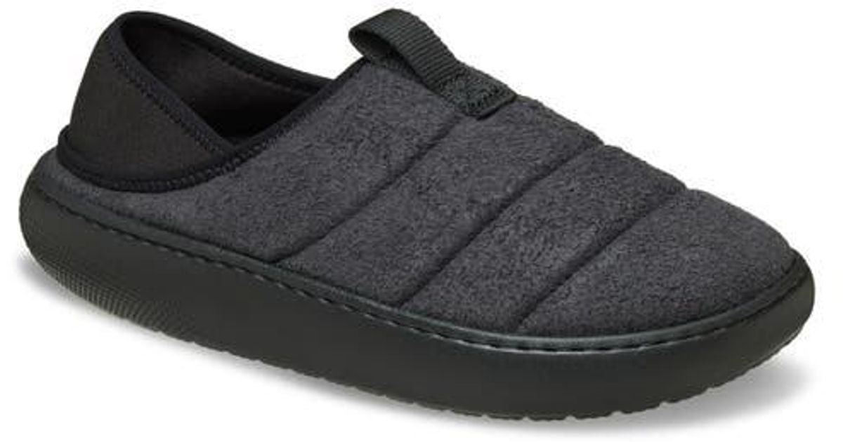 Crocs™ Classic Vegan Suede Quilted Slip On Shoe in Black for Men | Lyst