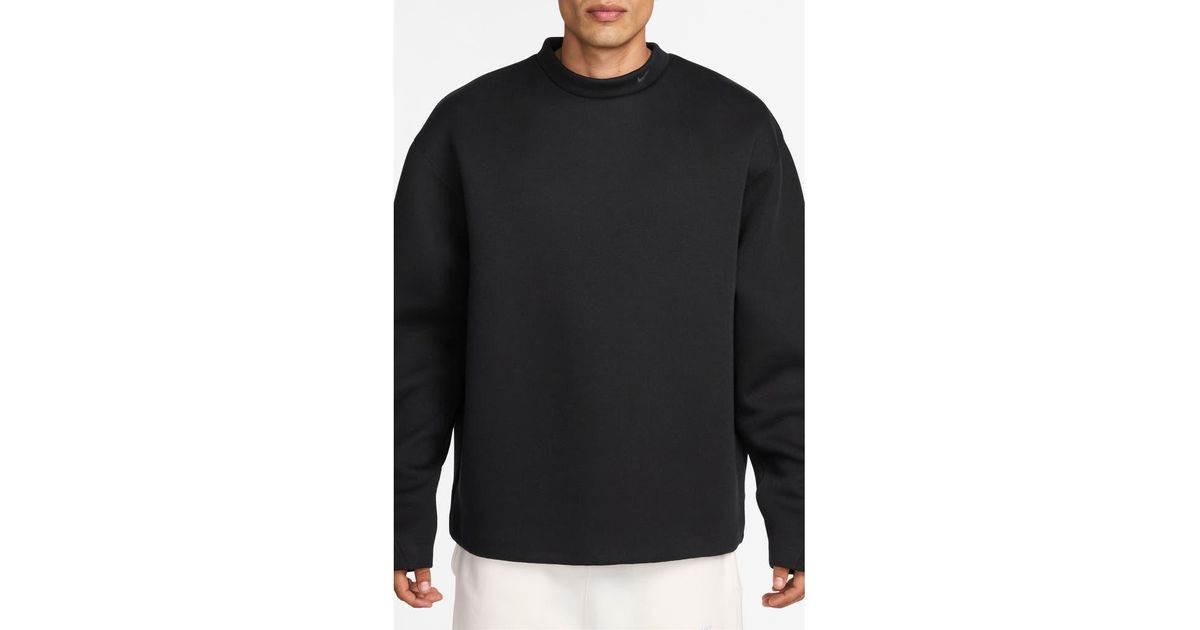 Nike Oversize Tech Fleece Sweatshirt in Black for Men | Lyst