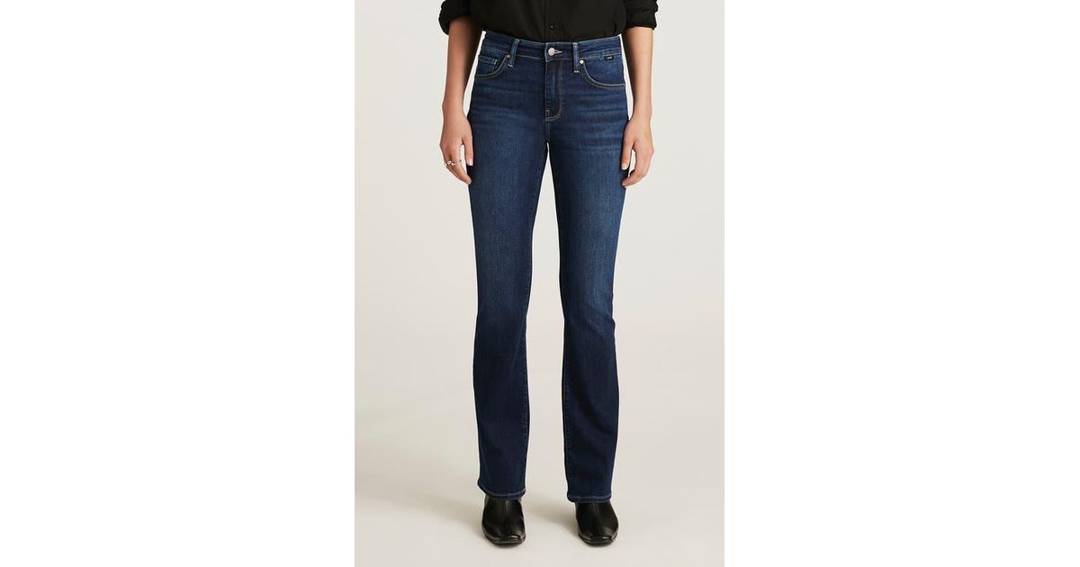 Mavi Molly Mid Rise Bootcut Jeans in Blue | Lyst