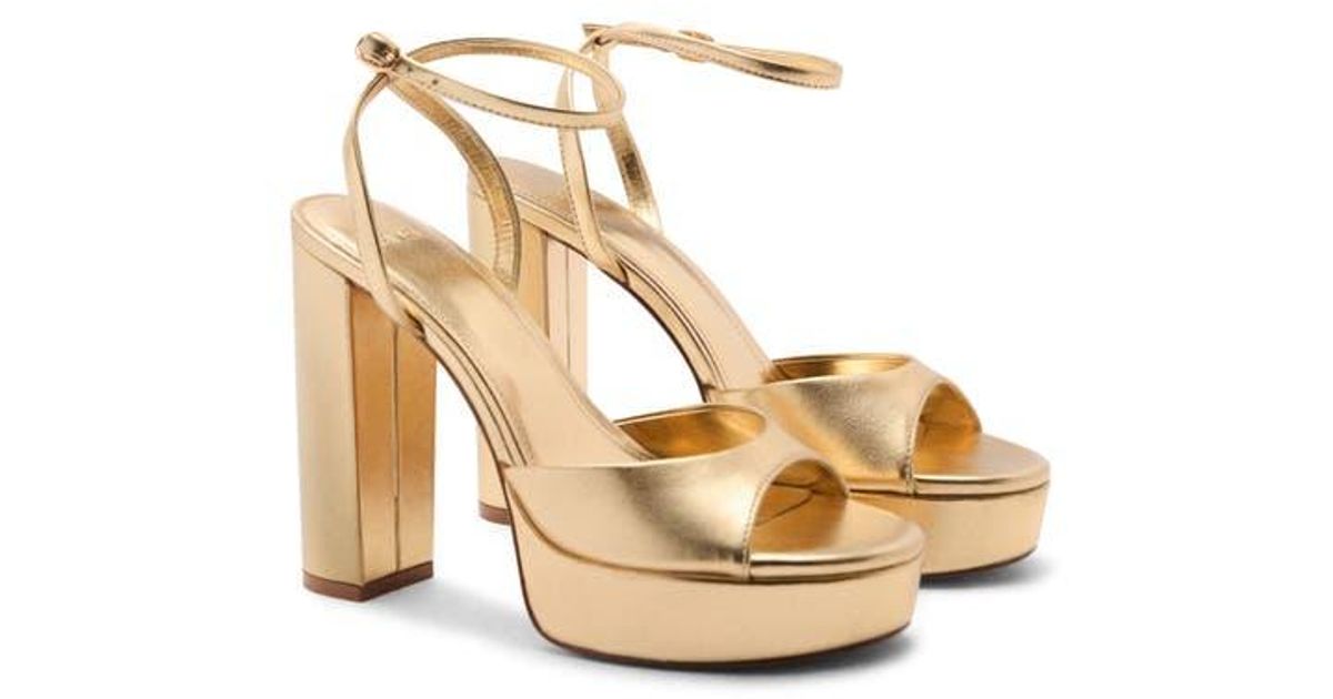 Mango Ankle Strap Platform Sandal in Natural | Lyst