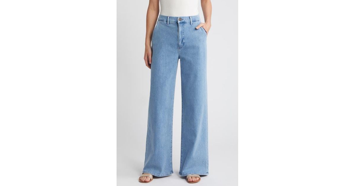 Le Jean Jude Wide Leg Trouser Jeans in Blue | Lyst