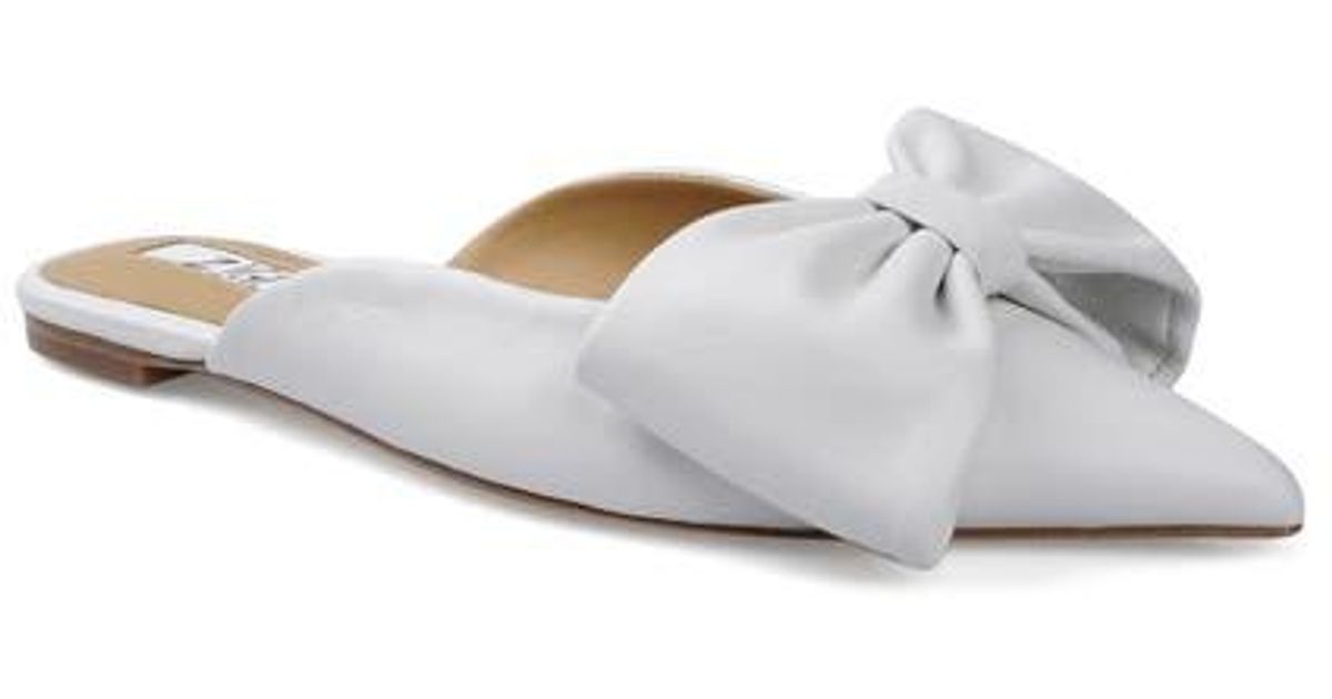 Zigi Mane Bow Mule in White | Lyst