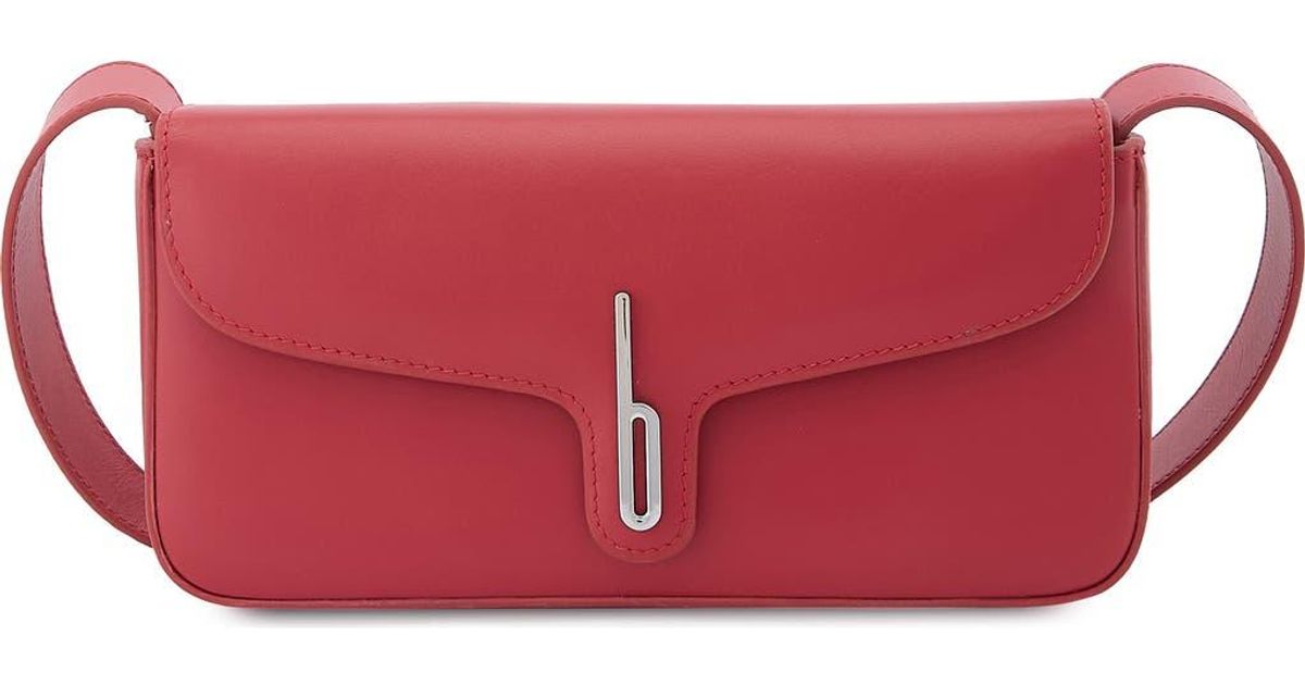 BEHNO Claudia Nappa Leather Crossbody Bag in Red | Lyst