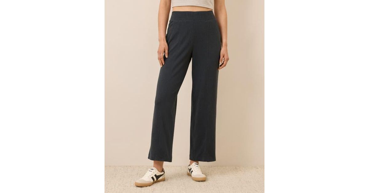Pact Organic Cotton Airplane Pintuck Wide Leg Pant in Blue | Lyst