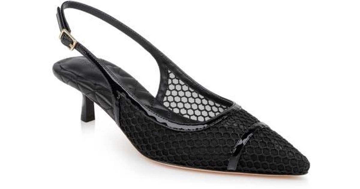 L'Agence Graland Pointed Toe Slingback Pump in Black | Lyst