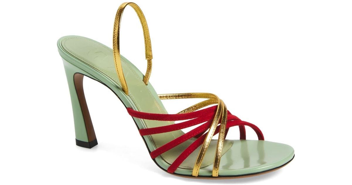 Marni New Wave Slingback Sandal in Green | Lyst