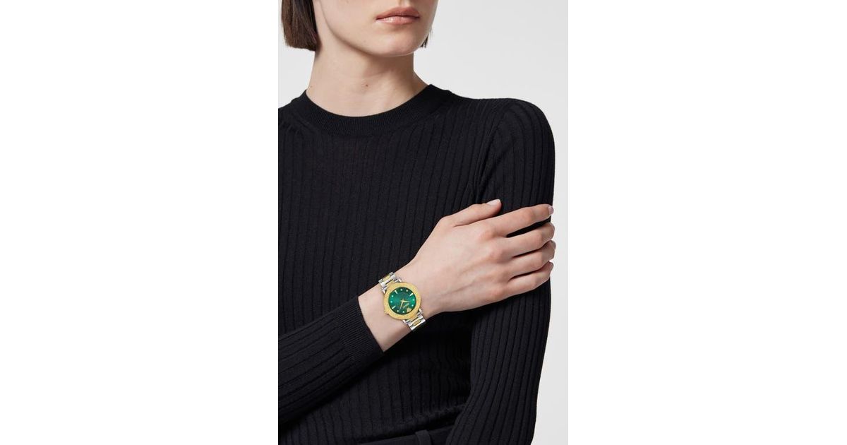 Versace Greca Sphere Bracelet Watch, 35Mm in Black for Men | Lyst