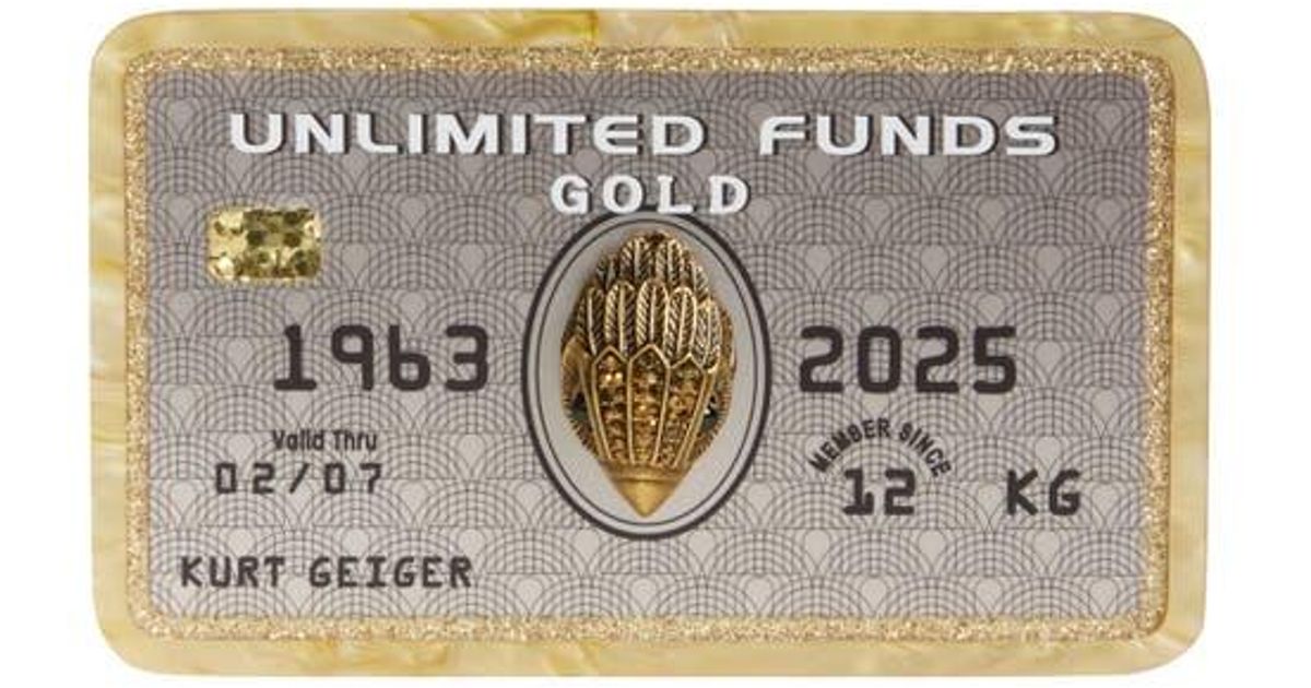 Kurt Geiger Credit Card Clutch in Gray | Lyst