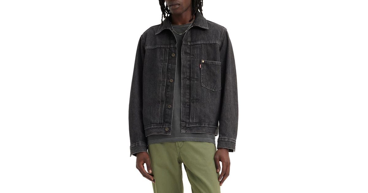 Levi's Type 1 Denim Trucker Jacket in Black for Men | Lyst