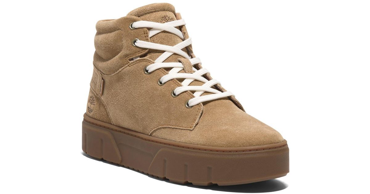 Timberland Laurel High Top Platform Sneaker in Brown | Lyst