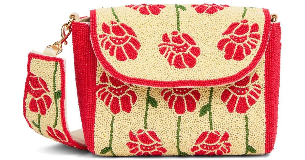 LK Bennett Bloom Beaded Shoulder Bag in Pink | Lyst