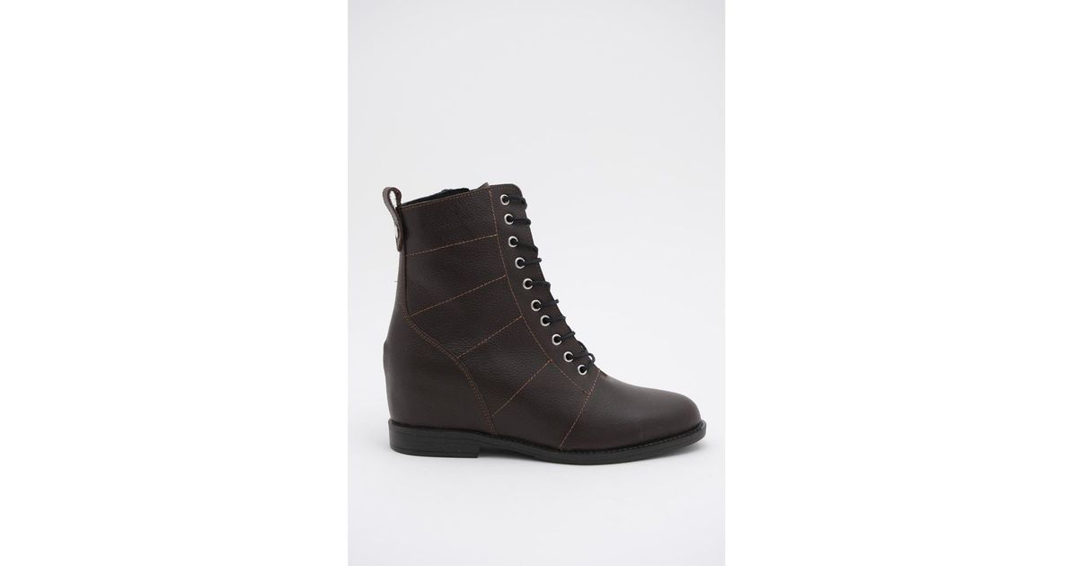 Forever & Always Shoes Tivona Leather Boot in Black | Lyst