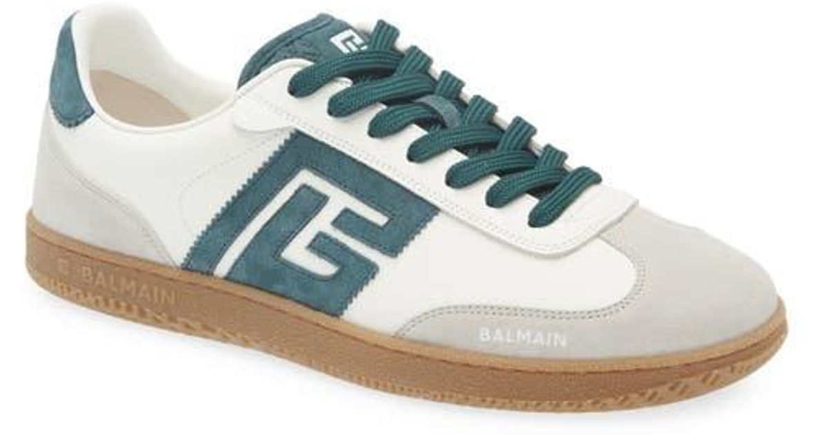 Balmain Swan Low Top Sneaker in Blue for Men | Lyst