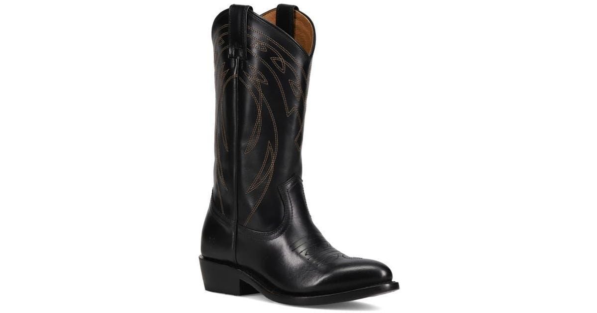 Frye Billy Western Boot in Black | Lyst