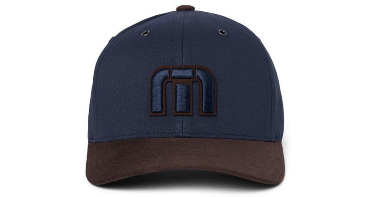 Travis Mathew Estate Grounds Snapback Cap in Blue for Men | Lyst