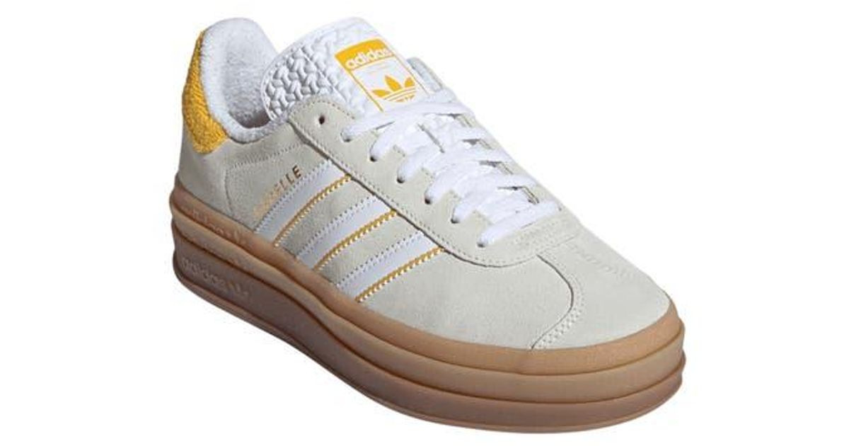 adidas Gazelle Bold Platform Sneaker in White | Lyst