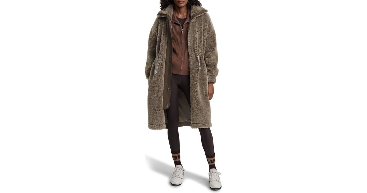 Varley Jones High Pile Fleece Jacket in Brown | Lyst