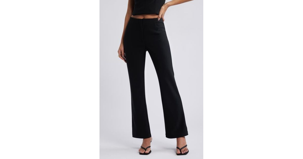 Open Edit Ponte Flare Pants in Black | Lyst