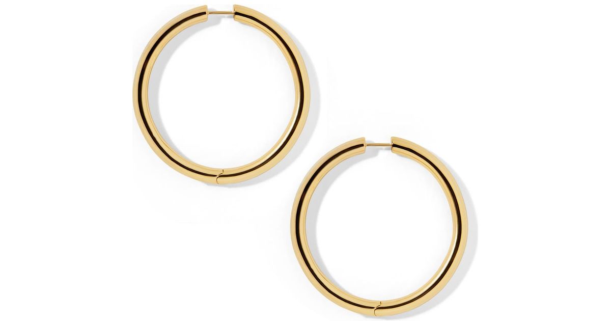 Jennifer Fisher Lilly Hinge Baby Hoop Earrings in Metallic | Lyst